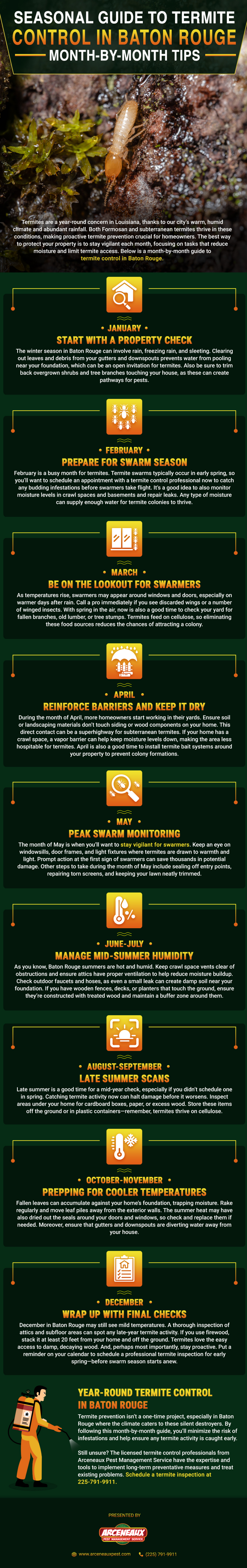 Termite Control Baton Rouge | Arceneaux Pest Control